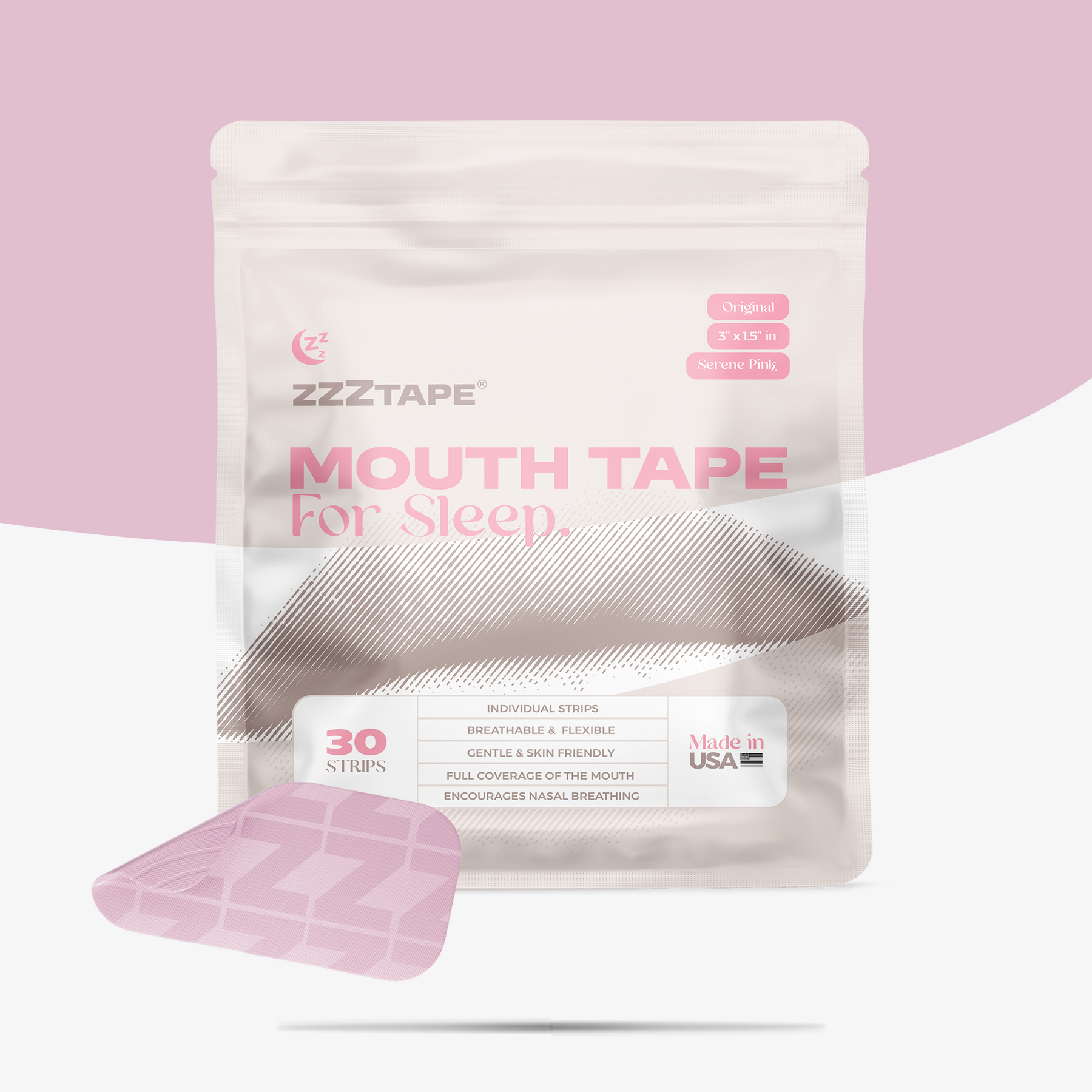 ZzzTape - Mouth Sleep Tape for Sleep - Deeper Sleep, Reduced Snoring
